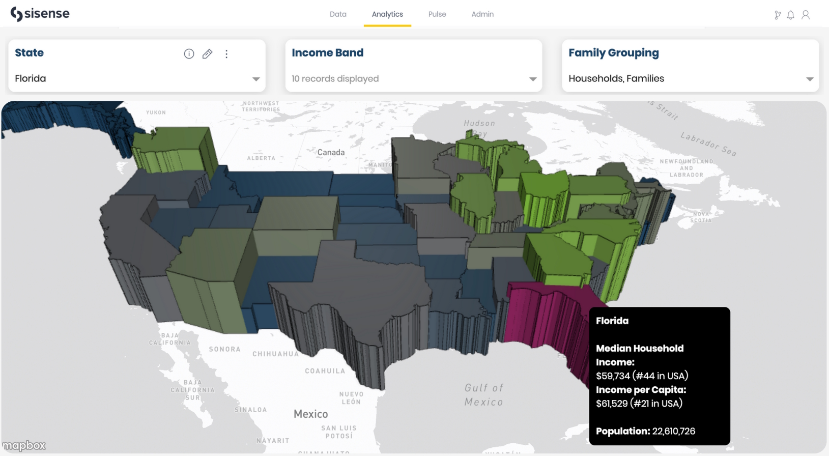 Sisense Add-Ons | 3D Deck GL Maps